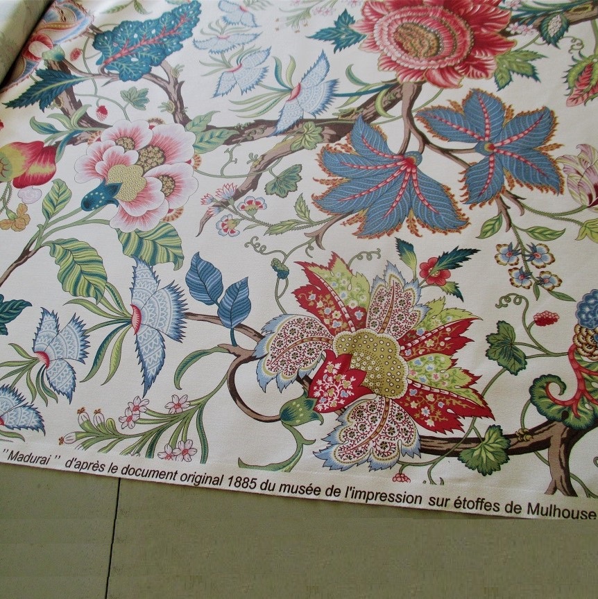 Abat-jour en robe d’indienne – Lazuli Biloba